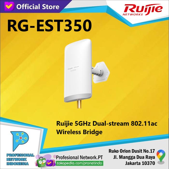 Promo Ruijie RG-EST350 5GHz Dual-stream 802.11ac Wireless Bridge Cicil ...