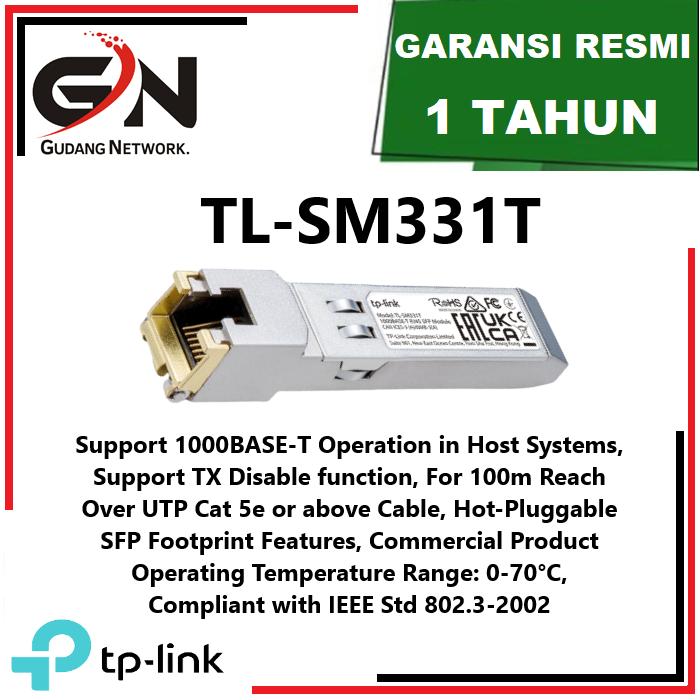 Jual TP-LINK TL-SM331T 1000BASE-T RJ45 SFP Module - Jakarta Pusat - Gudang Network. | Tokopedia