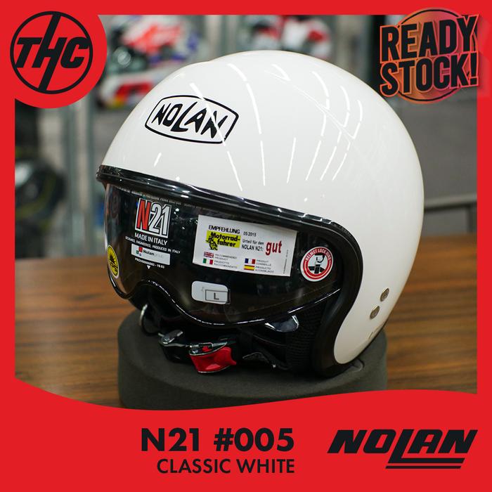 Jual NOLAN N-21 CLASSIC HELM 005 METAL WHITE N21 - Jakarta Barat - THC-The Helmet Corp | Tokopedia
