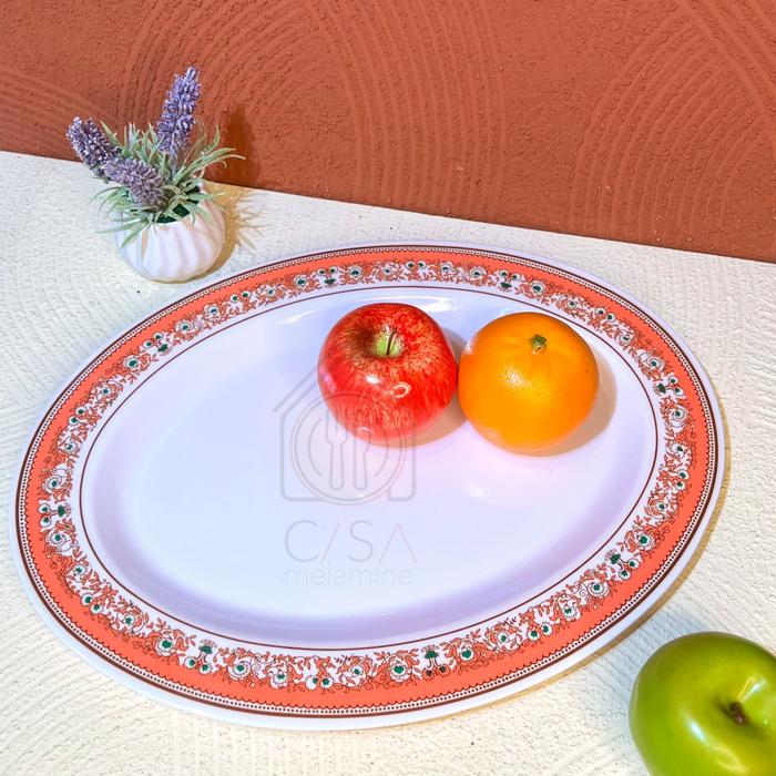 Jual Piring Saji Besar Melamin Oval Motif Kembang - Jakarta Barat ...