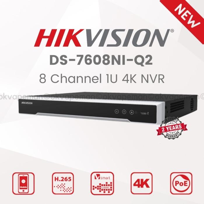 Jual HIKVISION DS-7608NI-Q2 NVR 8 channel 1U 4K Resolution 8CH Support - Kota Semarang - Toko ...