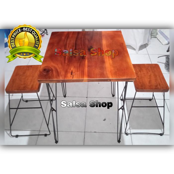Jual 1 set meja cafe kotak 2 kursi cafe kotak meja cafe persegi kursi ...