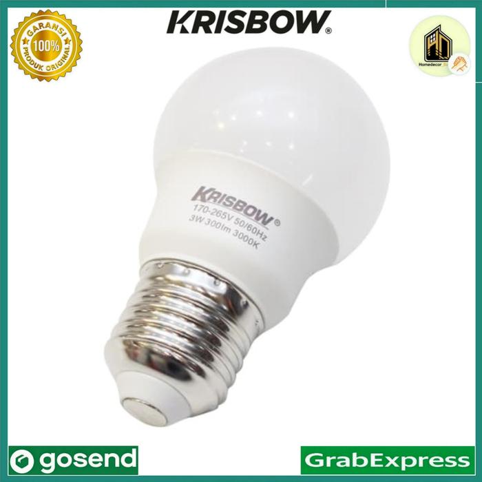 Jual Krisbow Bohlam Led 3 Watt 300 Lumens - Warm White / bohlam krisbow ...