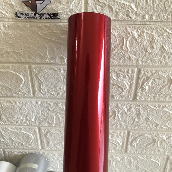 Jual skotlet merah maroon metalik candy glossy profix vinyl premium ...
