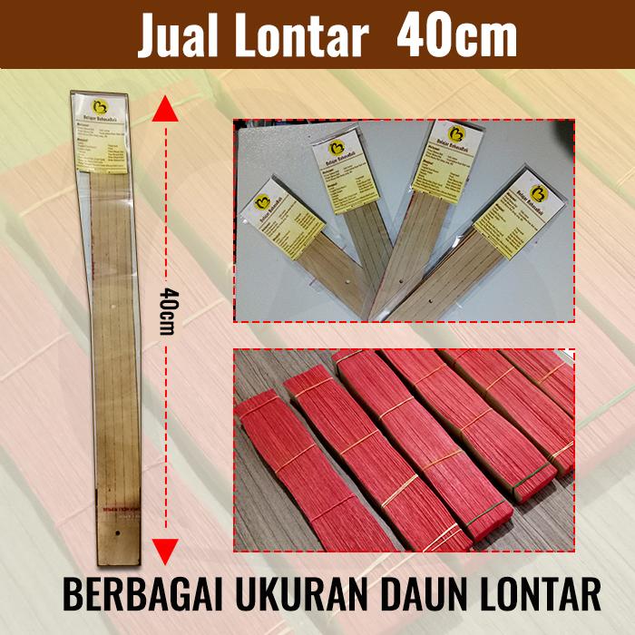 Jual Daun lontar tulis panjang ukuran 40cm dengan garis murah grosir ...