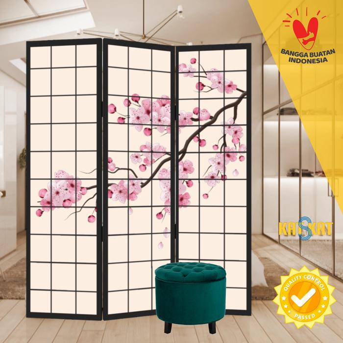 Jual sketsel room divider pembatas ruang minimalis jepang - sakura ...
