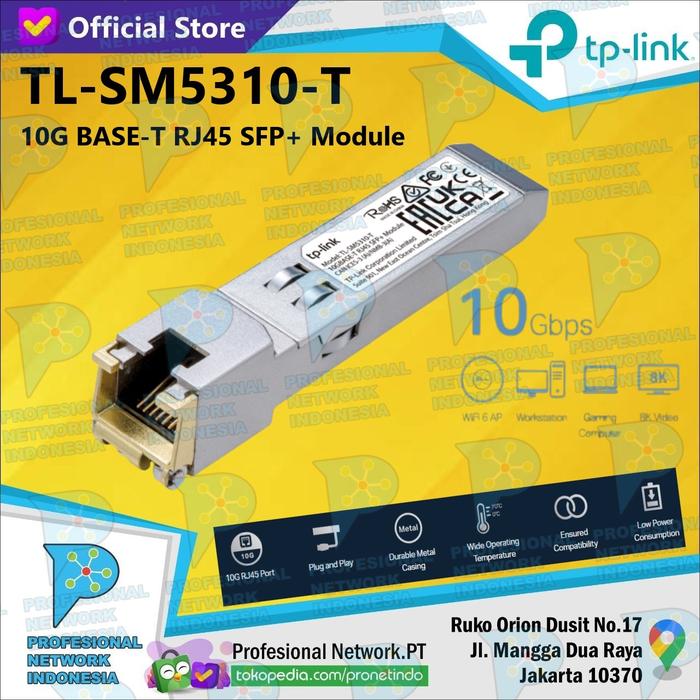 Promo TP-LINK TL-SM5310-T 10G BASE-T RJ45 SFP+ Module tl sm5310 Cicil 0 ...