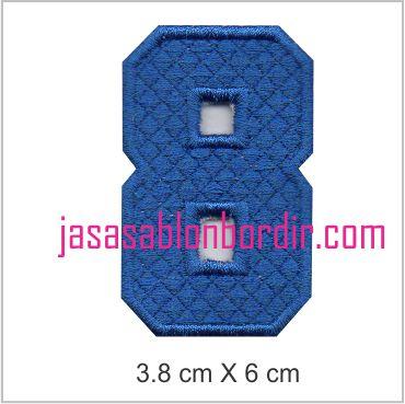 Jual Emblem Bordir Angka 8 - Biru - Jakarta Barat - Kerajinan123 ...