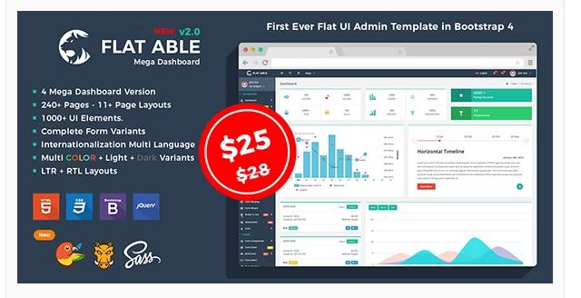 Jual Flat Able - Bootstrap 4 Flat UI Admin Template - Jakarta Selatan - prime course | Tokopedia
