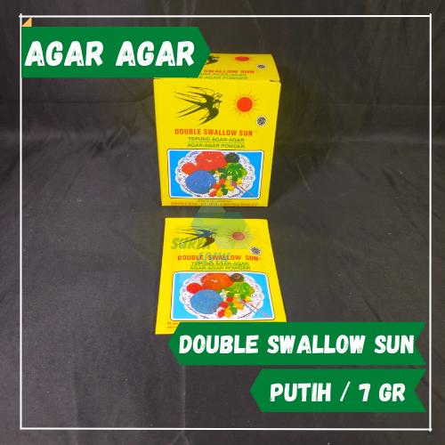 Jual Agar Agar Double Swallow Sun Sachet 7 gram / Agar Powder Cap Dua ...