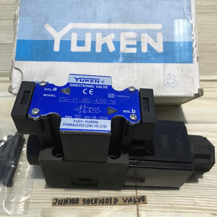 Jual hydraulic valve YUKEN DSG-01-2B2-A200-50 AC200V - Kota Tangerang - JUNIOR SOLENOID VALVE ...