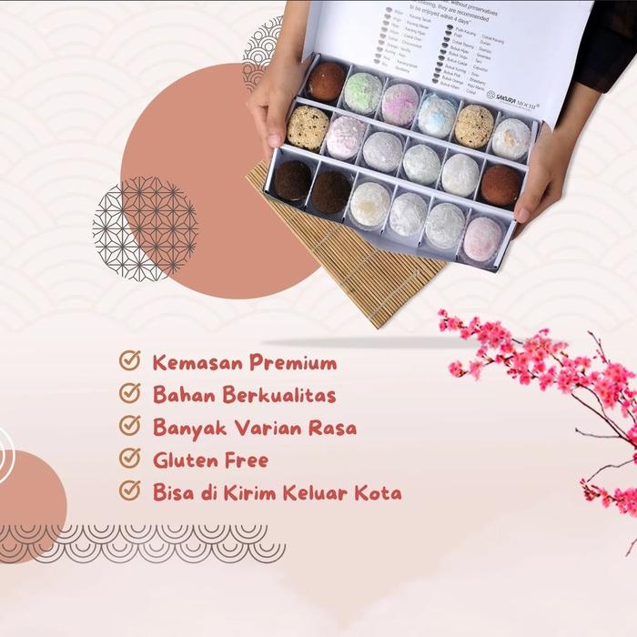 Jual mochi sakura premium jogja - isi 18 - Kab. Bantul - oleholehjogjaonline | Tokopedia
