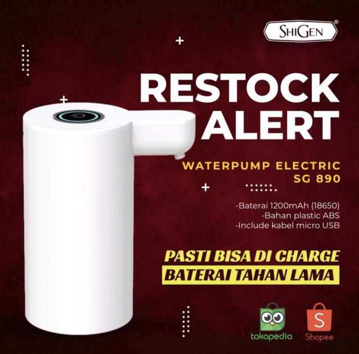 Jual Pompa Galon Air Minum Elektrik SHIGEN Rechargeable SG-890 - Kota ...