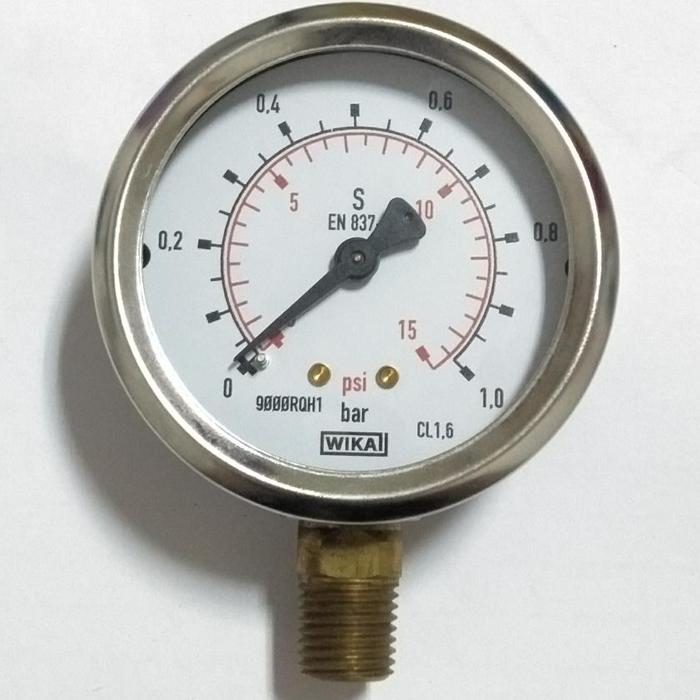 Jual Pressure Gauge Manometer Wika 2,5 Inch Bottom Brass Kuningan - 1.6 ...