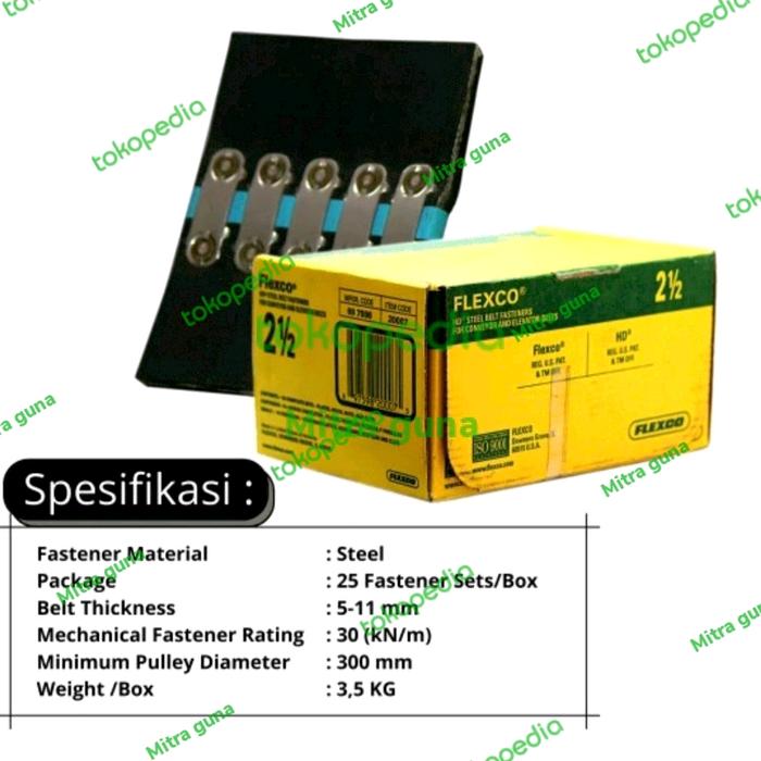 Jual Flexco Quick-Fit 21/2 Sambungan Conveyor Belt Steel Belt Fastener - Jakarta Barat - Mitra ...