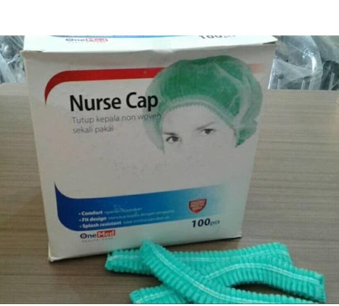 Jual NURSE CAP ONEMED ISI 100 PCS / NURSE CUP ONEMED / HAIR NET - Hijau ...