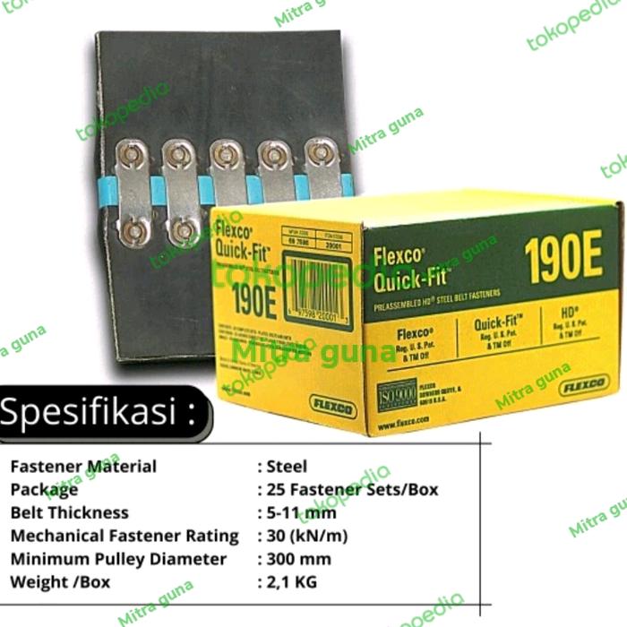 Jual Flexco Quick-Fit 190E Sambungan Conveyor Belt Steel Belt Fastener - Jakarta Barat - Mitra ...