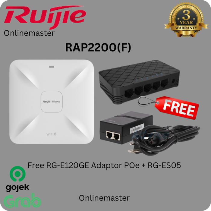 Jual Paket Ruijie RG-RAP2200(F) AC1300 Dual Band Free RG-E-120GE + RG ...