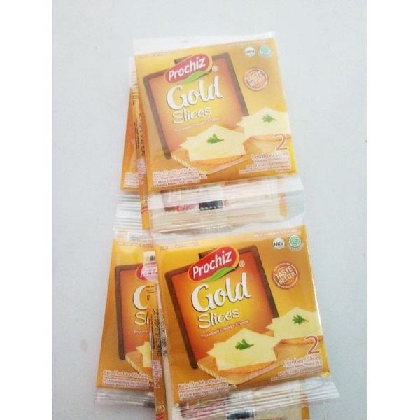 Jual Prochiz Gold Keju Slices Isi 2 lembar 26G 1 Renceng Isi 8 Sachet ...