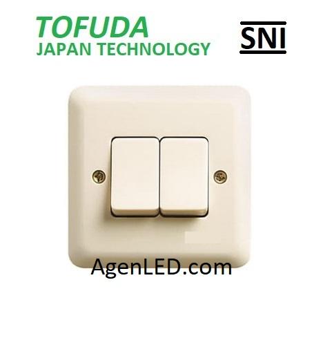 Jual TOFUDA Saklar Seri Double 2 Gang Inbow Model broco new gee Cream ...
