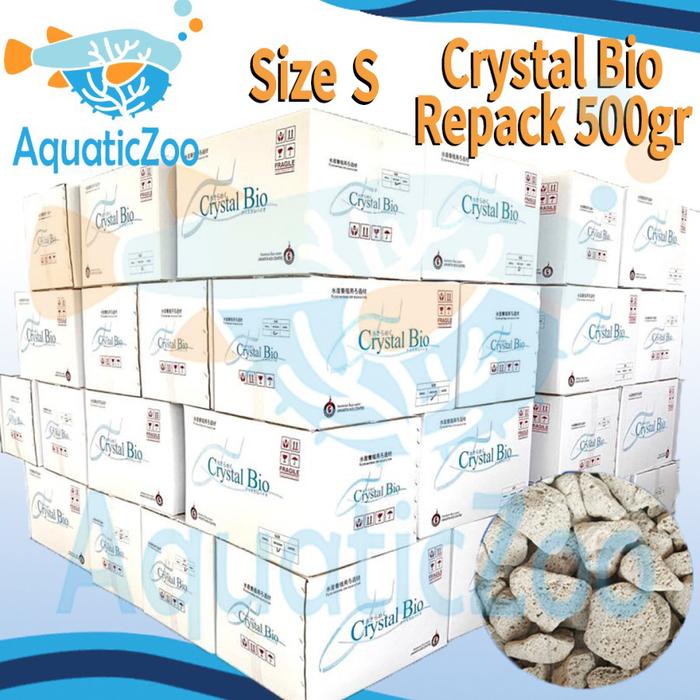 Jual Crystal Bio size S repack 500gr Media Biologis Media Filter Kolam ...
