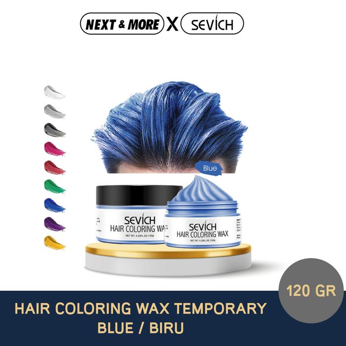 Jual Sevich Original Hair Style Wax Colour Temporer Clay Pomade - Biru ...