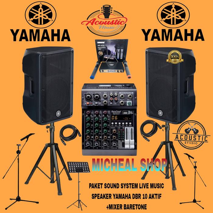 Jual PAKET SOUND SYSTEM LIVE MUSIC SPEAKER YAMAHA DBR 10 AKTIF +MIXER ...