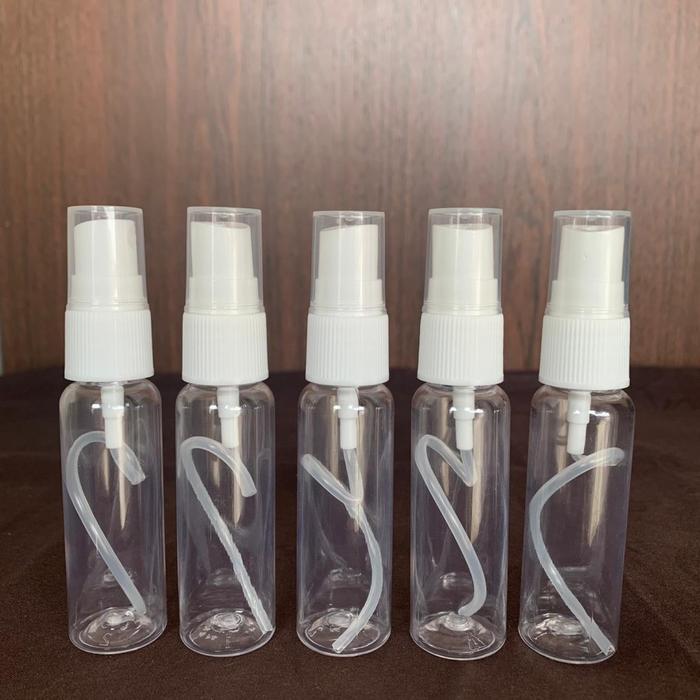 Jual Botol Sprayer mini plastik bening 30ml PET - Spray tutup Putih 30 ...