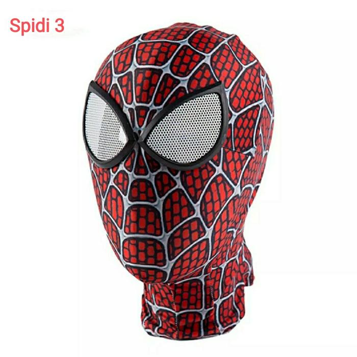 Jual New Mask Spiderman Topeng Spiderman Baru Bahan Kain Di Seller ...