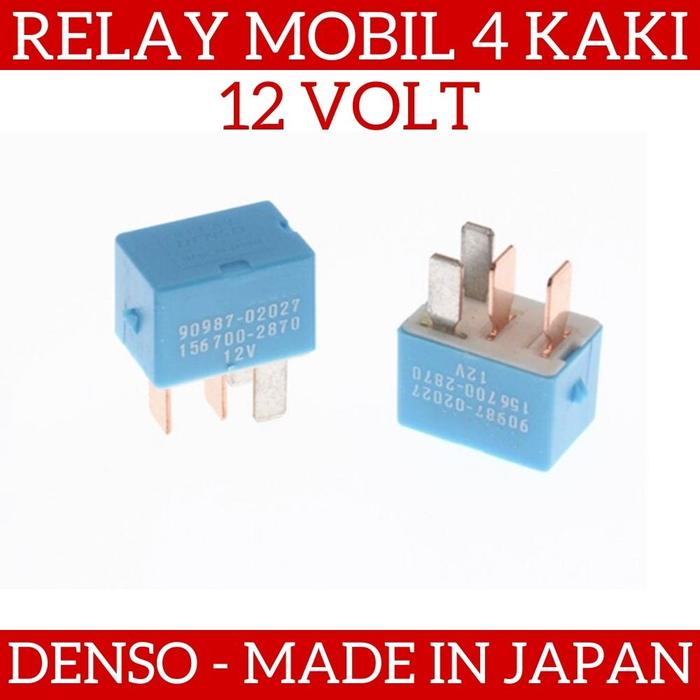 Jual Original DENSO Relay 4 Kaki 12 Volt Untuk Mobil 12V Biru Made In ...