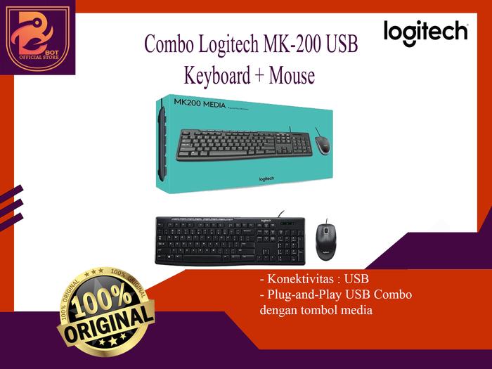 Jual Keyboard dan Mouse Combo Logitech MK-200 USB Original Garansi Resmi - Kota Surabaya - BOT ...