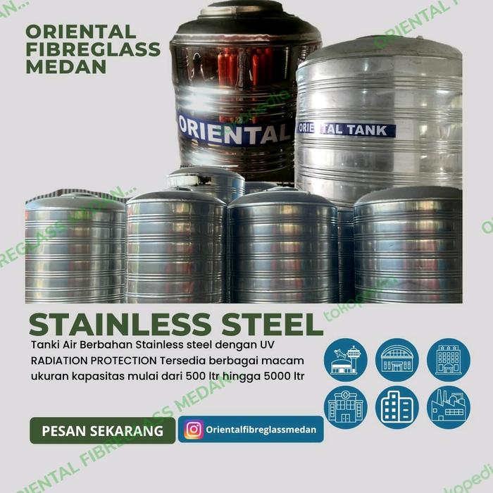 Jual TANGKI AIR STAINLESS STEEL TOREN 2000 LITER - Kota Medan ...