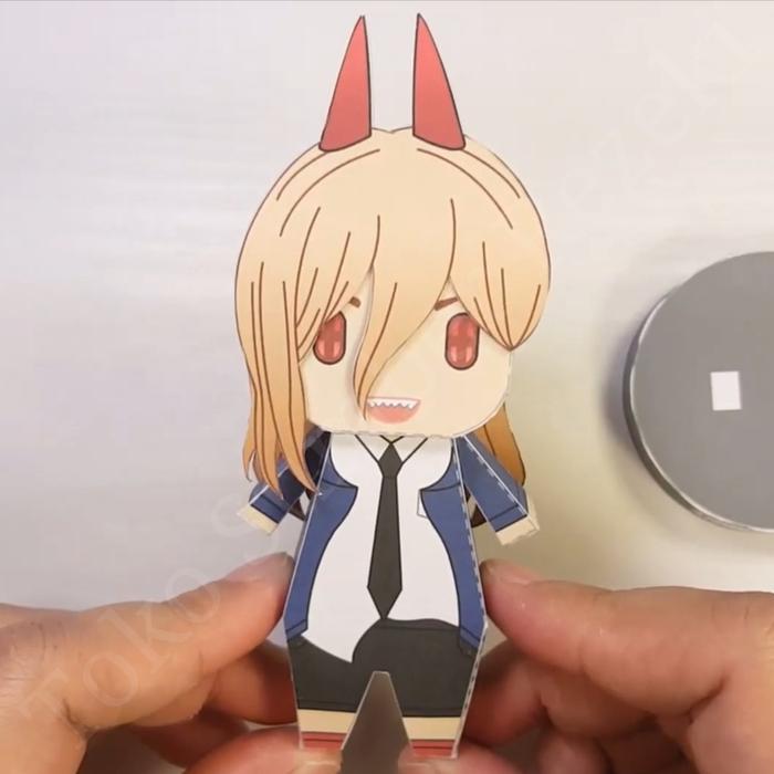 Jual Chainsaw Man Papercraft Makima Power Paper Craft Figure Girl Cewek ...