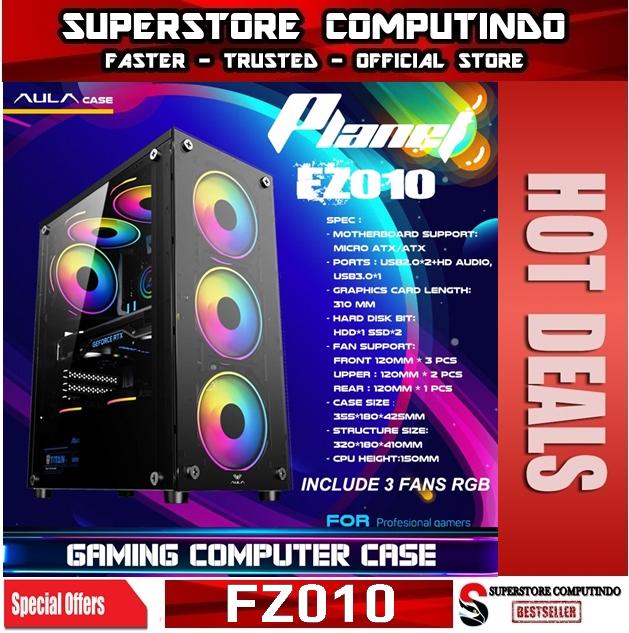 Promo Gaming Case Aula FZ010 Planet | Include 3x RGB Fans | ATX /Micro ...