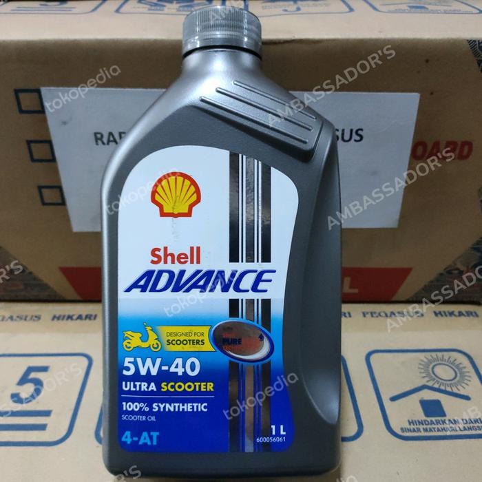 Jual Oli motor matic SHELL advance 5W-40 ultra scooter 4T - 1 liter ...