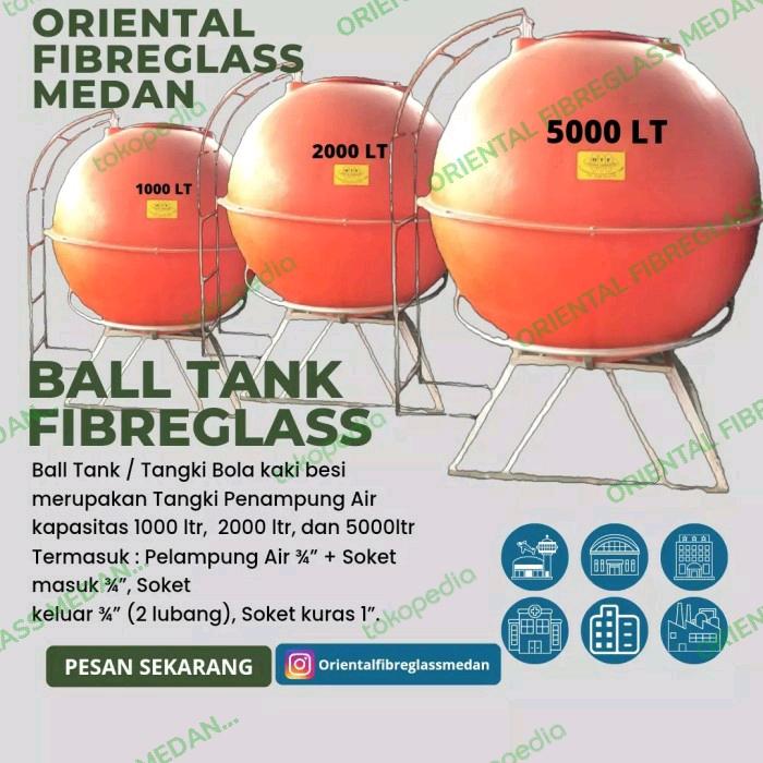 Jual TANGKI AIR BOLA KAKI BESI FIBERGLASS 5000 LITER - Kota Medan ...
