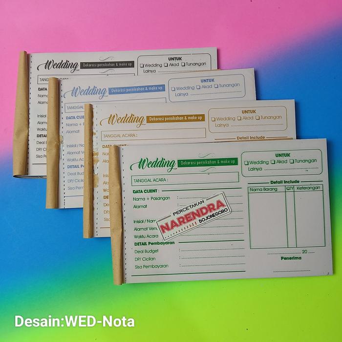 Jual Nota Wedding Organizer | Siap Kirim | 1/4 Folio | Grosir - WED ...