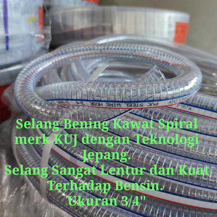 Jual Selang Bening Transparan Kawat Spiral 3/4" 3 per 4 Pertamini ...