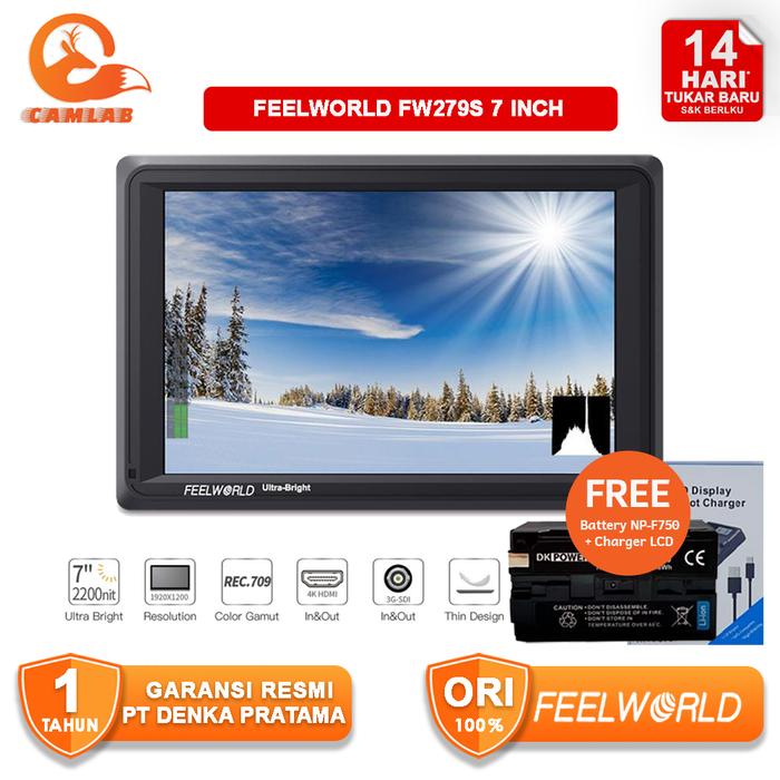 Jual FEELWORLD FW279S 7" Ultra Bright 2200nit IPS SDI 4K HDMII ...