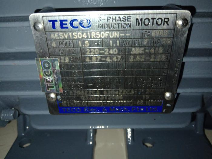 Jual Induction motor TECO 3 phase (Foot) 4pole 1.5HP - Kota Bandung ...
