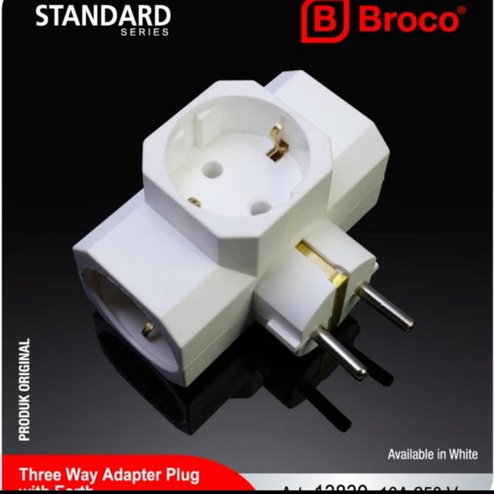 Jual T ARDE BROCO STEKER T COLOKAN CABANG 3 LUBANG STEKER TEE 1383055 ...