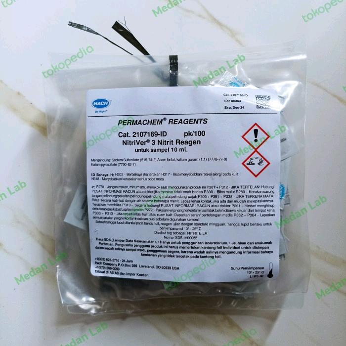 Jual HACH 2107169 NitriVer 3 Nitrite Reagent Powder PIllows, 10 mL, pk ...