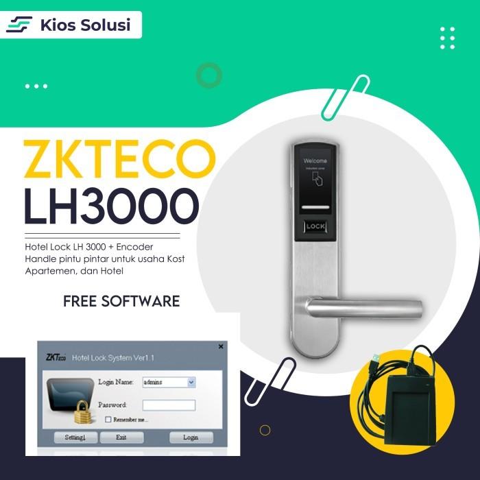 Jual Paket Hotel Lock ZKTECO LH3000 | Encoder | Power Saver | Smartlock ...