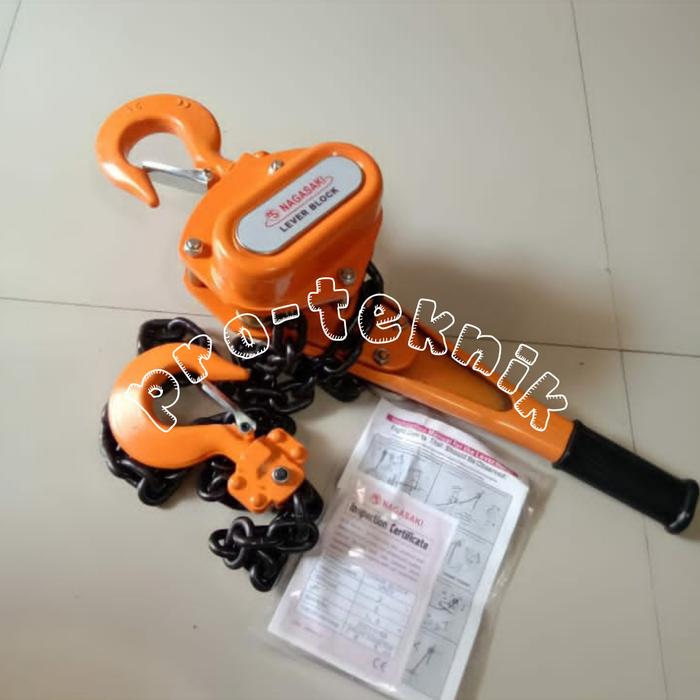 Jual Nagasaki Lever Block 1 ton x 1,5 meter lever Hoist made in japan ...