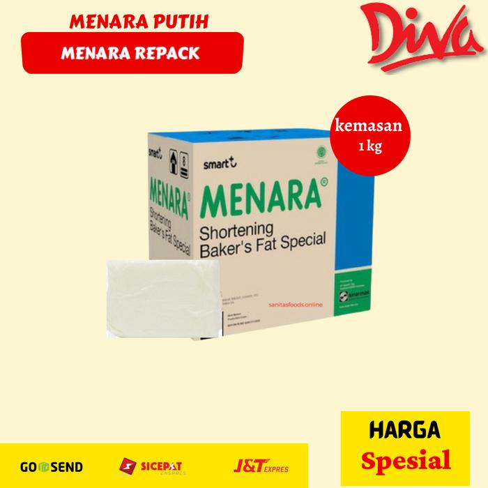 Jual Margarin Putih / Shortening Baker's Fat Spesial Menara [1kg ...