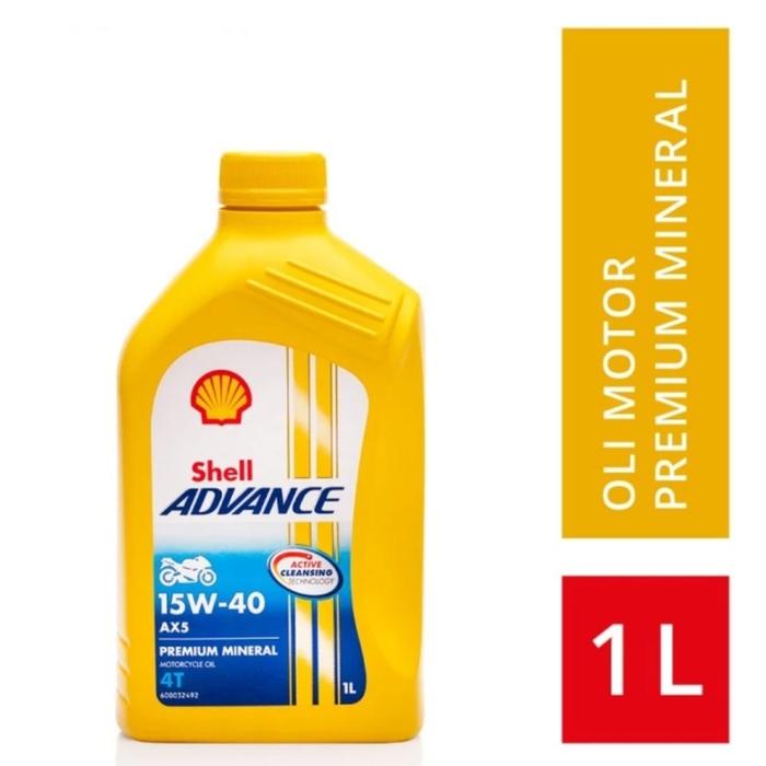 Jual Oli Motor SHELL ADVANCE 4T AX5/AX 5 Sae 15W40/15W-40 Api SL/Jaso MA 1L - Jakarta Barat ...