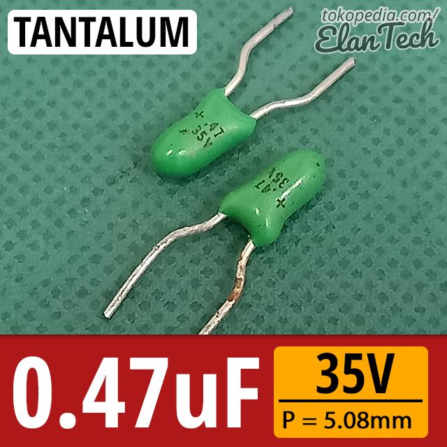 Jual Kapasitor Tantalum 0.47uF 35V / 474 470nF Capacitor ElanTech ...