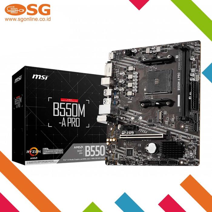 Jual MOTHERBOARD AMD B550M - MOBO AMD SERIES - MSI A PRO - Kota ...