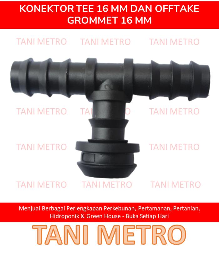 Jual 1 Set Konektor Tee 16mm - Offtake Grommet 16 mm Selang 16mm - Pipa ...