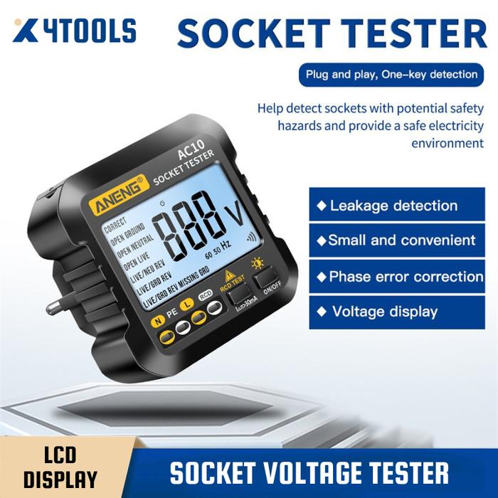 Jual Socket Tester Alat Tes Colokan Listrik Stop Kontak Soket Digital ...